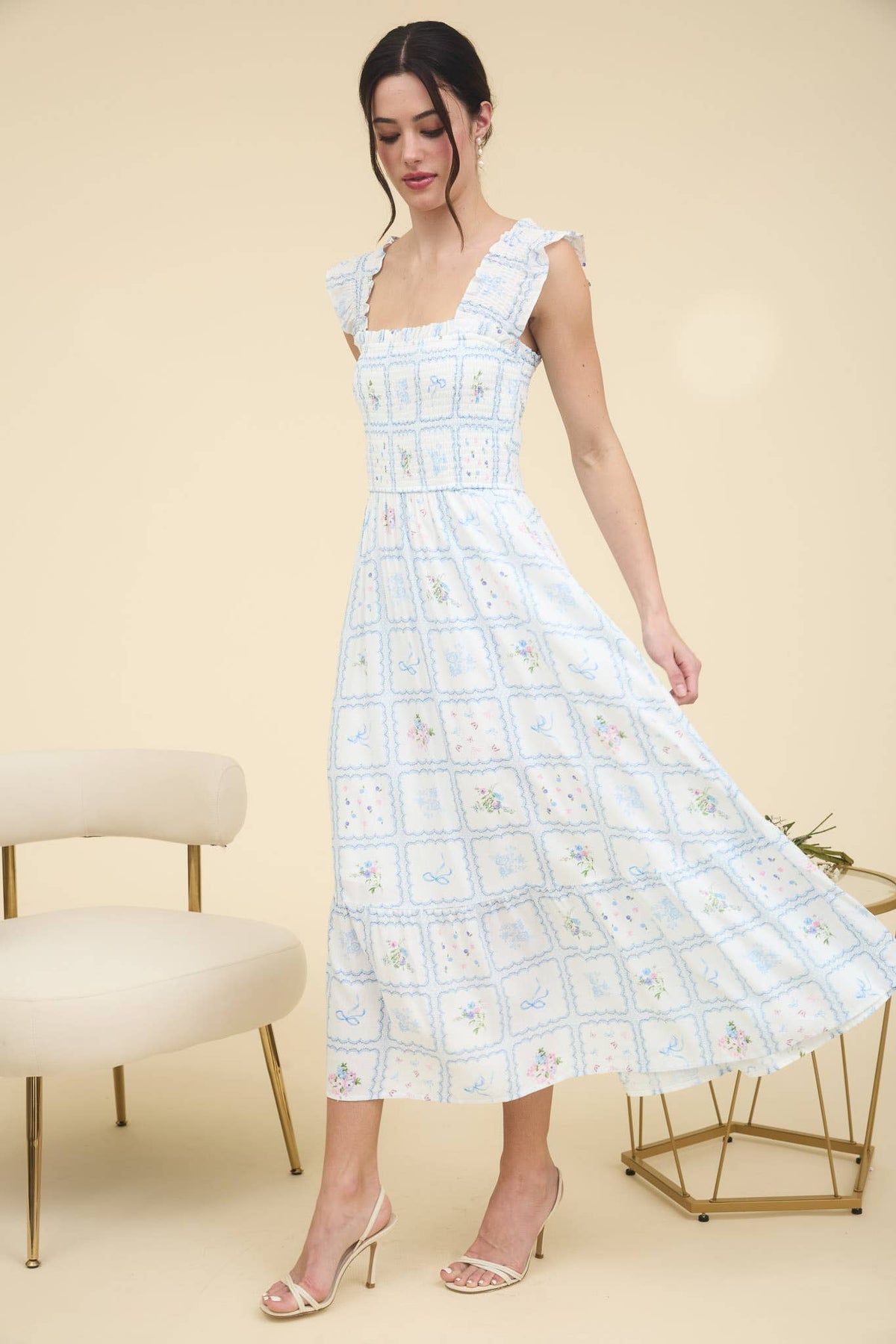 The Adriel Smocked Maxi Dress | Florence Adams