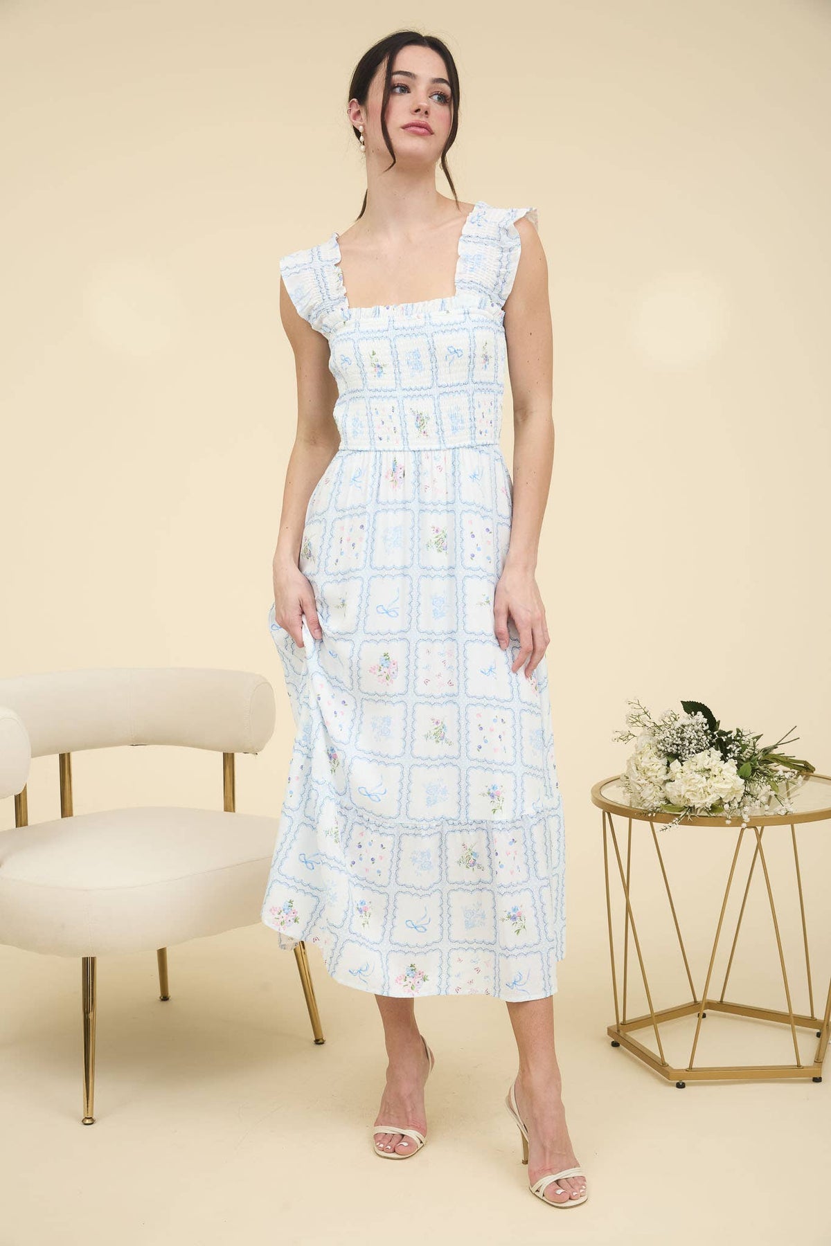 The Adriel Smocked Maxi Dress | Florence Adams